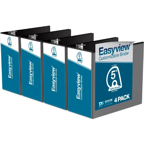 Davis Group Easyview® Premium View Binder, Holds 1000 Sheets, 5" D-Ring ...