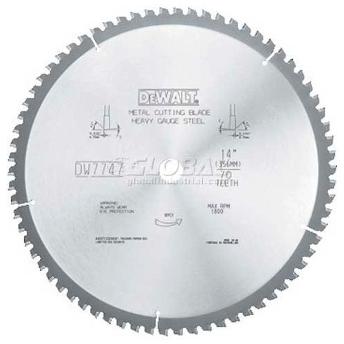 DeWALT DWA7747 14" 66-Tooth Heavy Gauge Ferrous Metal Cutting Blade