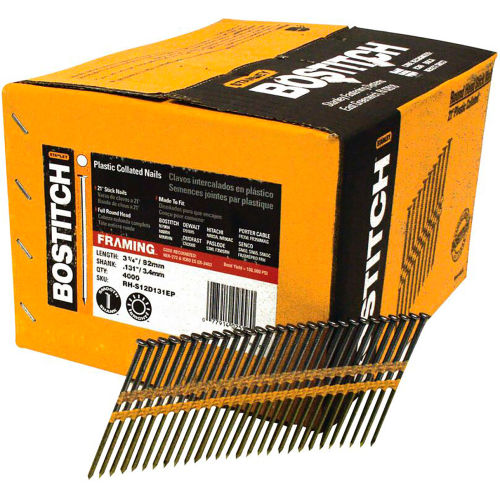 Bostitch 3 1 4 X 131 21 Degree Plastic Collated Stick Framing Nails