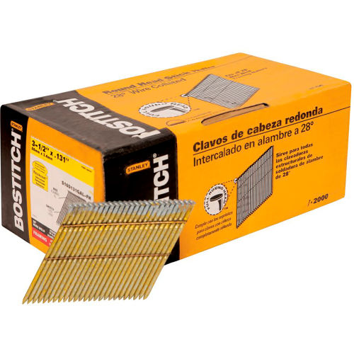 Bostitch 3 1 2 X 131 Smooth Shank 28 Degree Framing Nails Galvanized