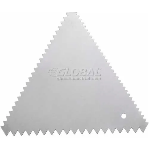 Winco SDC-6 Stainless Steel Triangle Decorating Combs, Pack of 6