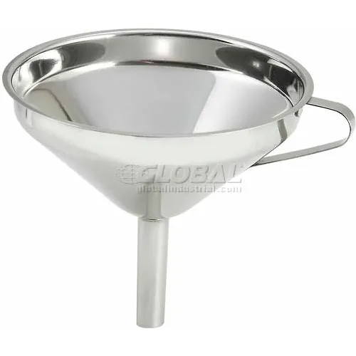 Winco SF-5 Wide Mouth Funnel, 5"D, Stainless Steel - Pkg Qty 12
