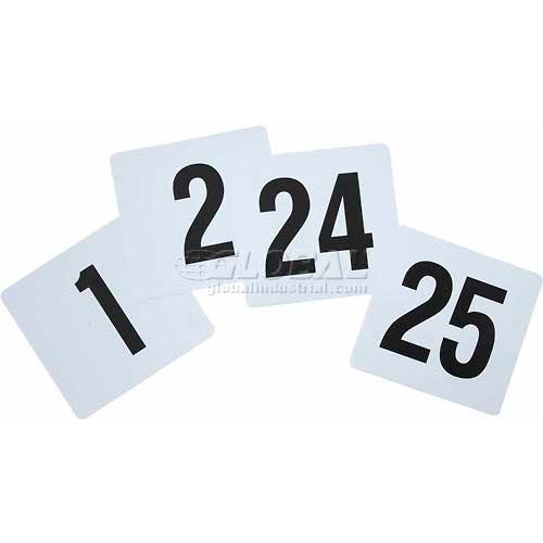 Winco TBN-25 Table Numbers, 1-25, 3-3/4"W, 4"H, Plastic, Numbers on ...
