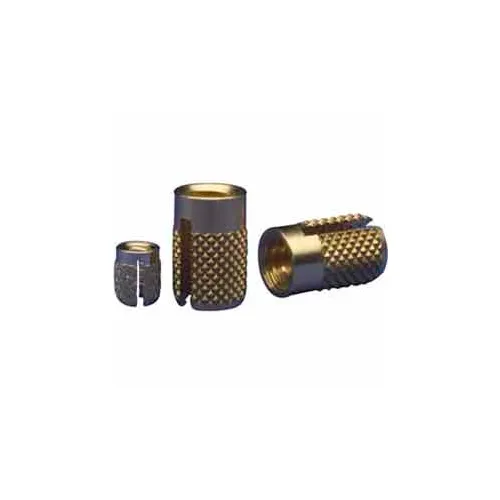 M4-0.7 Flush Press Insert - Brass - 240-M4-Br - Pkg Qty 25