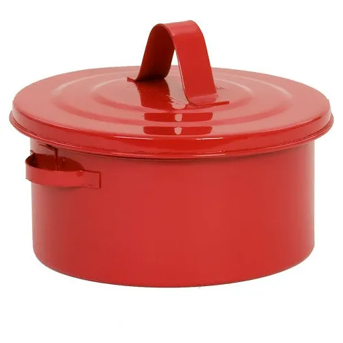 Eagle Mfg Red Metal Bench Can, 2 Quart Capacity