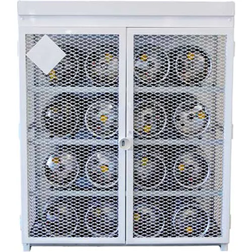 16 Capacity 33 Lbs Cylinders Heavy Duty Steel Gas Cylinder Cage 61"Wx45 ...