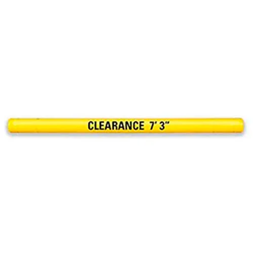 Height Guard™ Clearance Bar HTGRD4580Y, 4-1/2"Dia. X 80"L, Yellow W ...