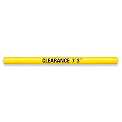 Height Guard™ Clearance Bar HTGRD7120, 7"Dia. X 120"L, Yellow W/Graphics