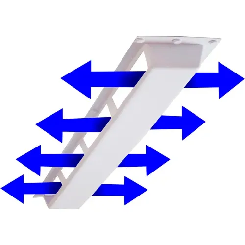 Commercial 2-Way Air Deflector Cover for 4 Ft. Linear Diffuser