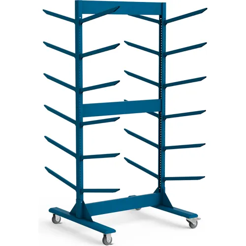 Rousseau Metal Freestanding Mobile Bumper Rack, 6 Levels, 45"W x 42"D x ...