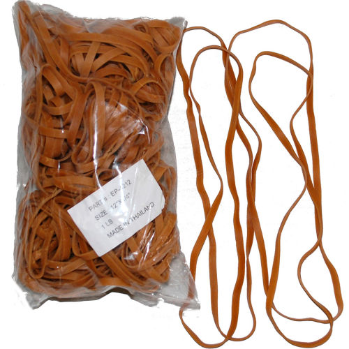 Encore Packaging Large Rubber Bands, 1/4"W x 12" Circumference, Crepe ...