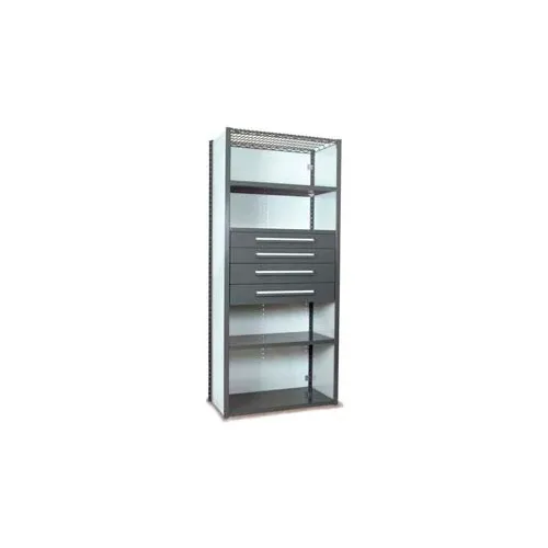 Equipto Vg Closed Shelf Starter Unit - 36" W X 18"D X 84" H W/ 5 ...
