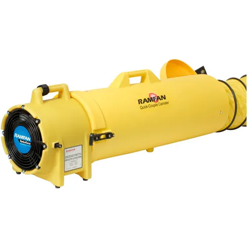 Ramfan 8" Confined Space Blower UB20 with 25' Duct ED7025 1/3 HP 980 CFM