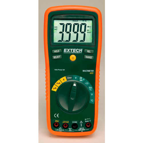 Extech EX350 Professional MultiMeter, Orange/Green