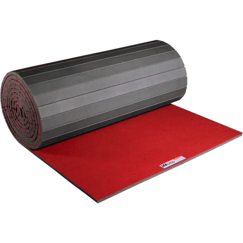 EZ Flex Sport Mats, Antimicrobial Fitness Mat, 1-3/8" Thick, 6' x 42' , Red