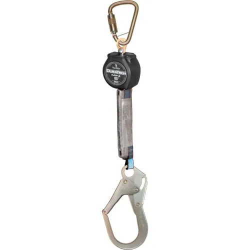 FallTech® 72706SB3 DuraTech 6' Mini SRD Single-Leg, Steel Carabiner ...