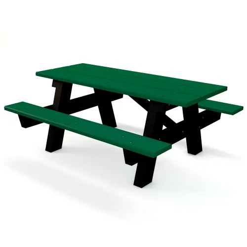 Global Industrial™ 6' A Frame Rectangular Picnic Table, Recycled ...