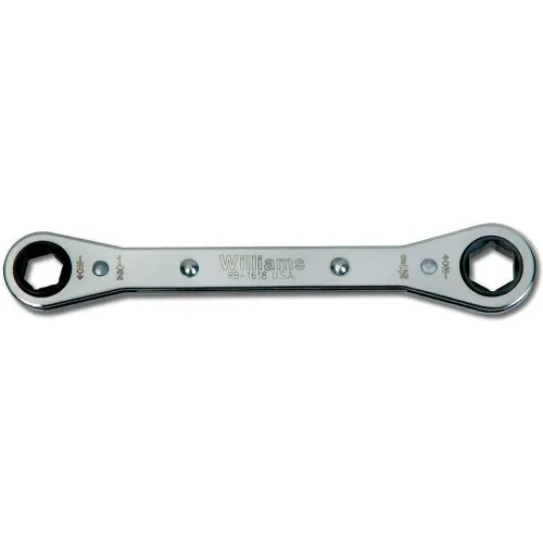 Williams® Double Head Ratcheting Box Wrench, 6 Points, 1/4" x 5/16" Opening