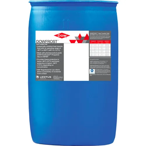 DOW® DOWFROST™ Heat Transfer Fluid, Select 70, 55 Gallon Drum, Blue