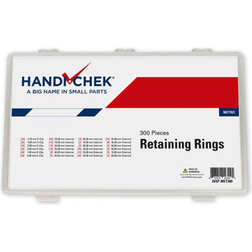Metric Retaining Ring Sampler Assortment 300 Pieces