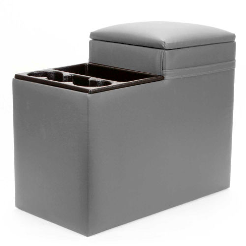 TSI Full Size Floor Mounted Van Console - Model 10185 in Vinyl Grey