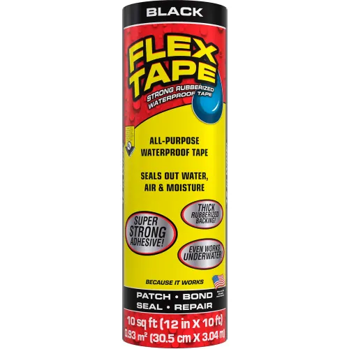 Flex Seal® Flex Tape® Strong Rubberized Waterproof Tape, 12" x 10 ...
