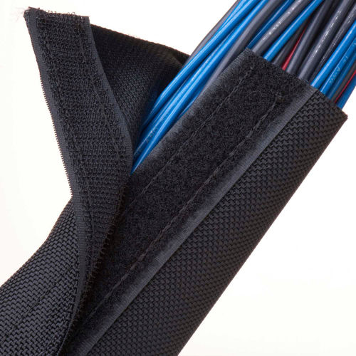 Techflex Durawrap 1050 Ballistic Nylon Wrap w/ Velcro Closure 6" Dia., 150', Black