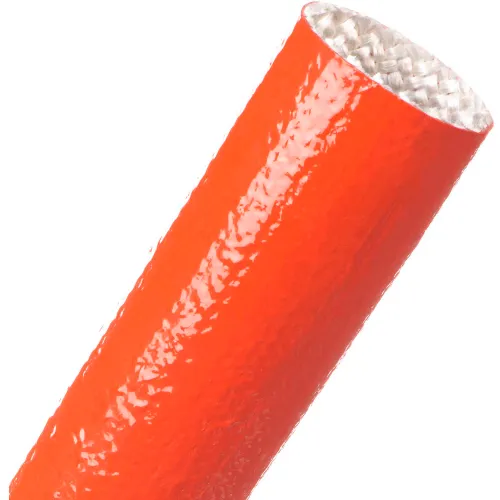 Techflex Fireflex Silicone Coated Fiberglass Sleeve 1.50" Dia., 25', Red