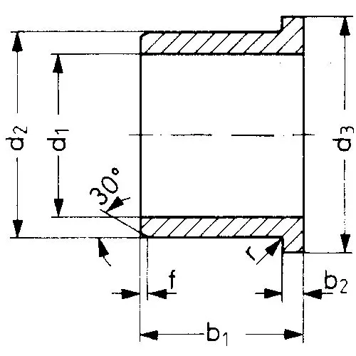 iglide® GFI-1416-08 7/8" x 1/2" iglide G300 Polymer Flange Bearing