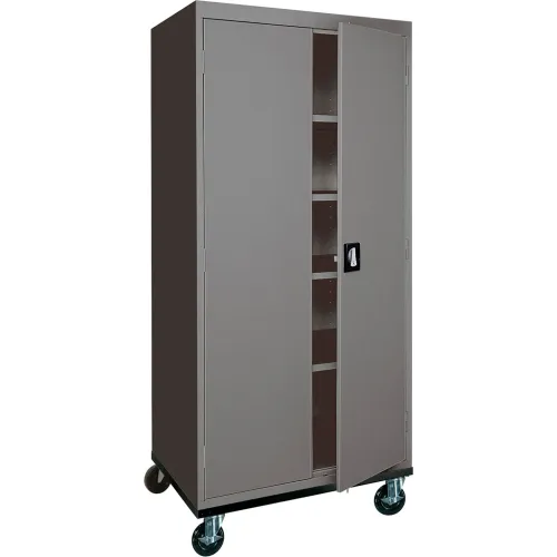Sandusky® Heavy Duty Mobile Storage Cabinet, 22 Gauge, 36"W x 24"D x 78 ...