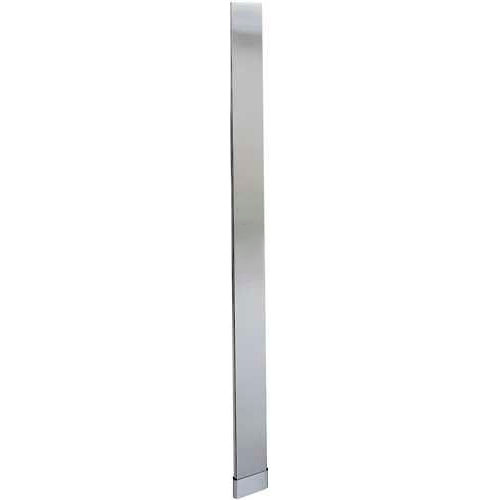 ASI Global Partitions Stainless Steel Pilaster w/ Shoe - 5"W x 82"H Satin