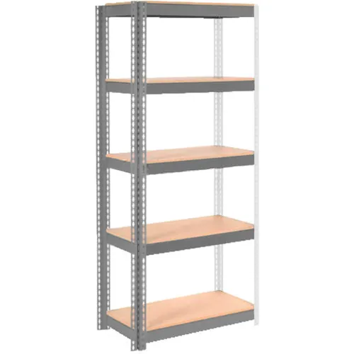 Global Industrial 5 Shelf Standard Duty Boltless Shelving Add On 36 ...