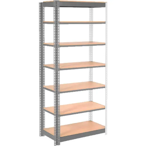 Global Industrial 7 Shelf, Heavy Duty Boltless Shelving, Add On, 36"W x ...