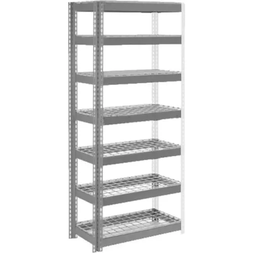 Global Industrial 7 Shelf, Heavy Duty Boltless Shelving, Add On, 36"W x ...