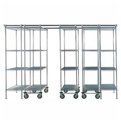 Nexel® Space-Trac 5 Unit Storage Shelving, Chrome, 48"W x 24"D x 86"H ...