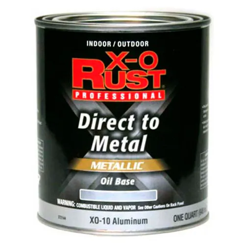 X-O Rust Oil Base DTM Enamel, Gloss Finish, Aluminum, Quart - 372144