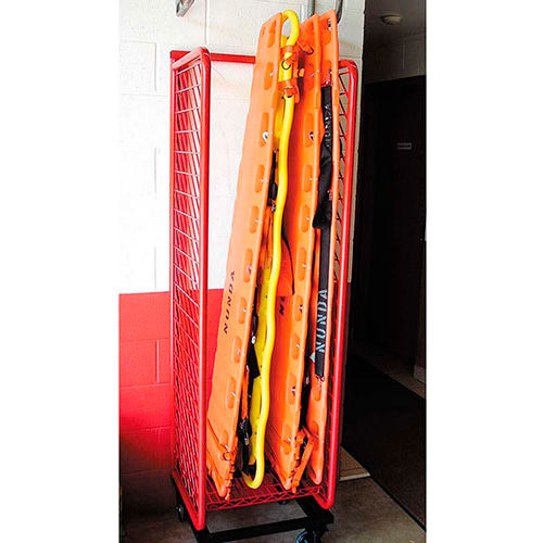 Red Rack™ Mobile Back Board Rack Locker BBR-M - Red