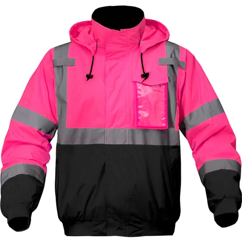 GSS Safety High Visibility Waterproof Bomber Jacket, NON-ANSI, 2XL/3XL ...