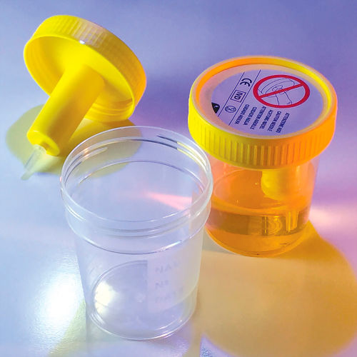 Graduated Transfer Top Urine Collection Cup with Transfer Device, 4 oz ...