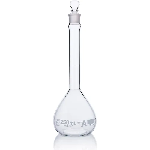 Flask, Volumetric, Wide Mouth, Globe Glass, Class A, To Contain (TC ...
