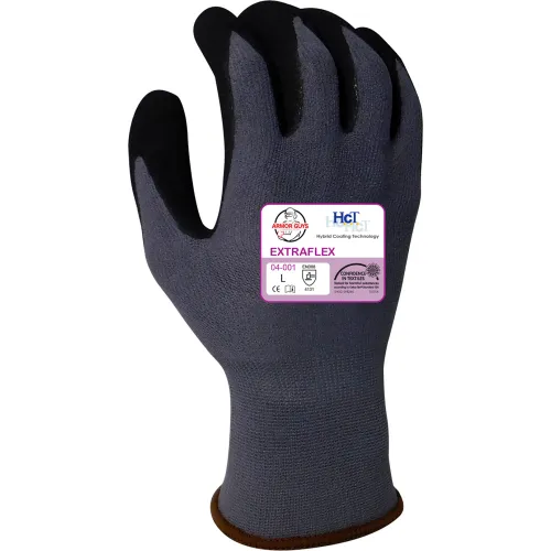 ExtraFlex® Nitrile Coated General Purpose Work Gloves, XL, Gray, 12 Pairs