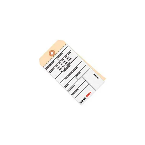 2 Part Carbonless Inventory Tags, 3000-3499, #8, 6-1/4"L x 3-1/8"W, 500 ...