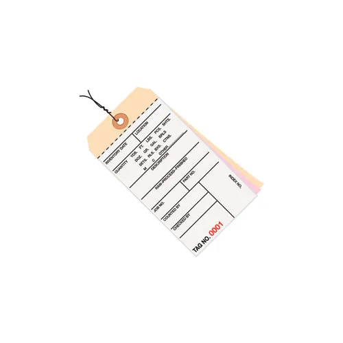 Global Industrial™ 3 Part Carbonless Inv. Tag 5000-5499, Pre Wired#8 6 ...