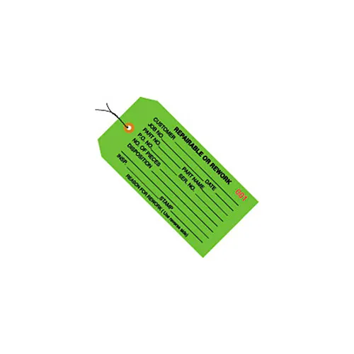 Global Industrial™ Inspection Tag Repairable Or Rework Pre Wired#5 4-3/ ...