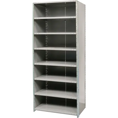 Hallowell Hi-Tech Closed Stand Alone Shelving, 8 Shelves, 375 lb. Cap ...
