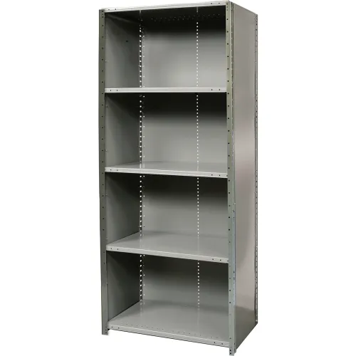 Hallowell Hi-Tech Closed Stand Alone Shelving, 5 Shelves, 900 lb. Cap ...