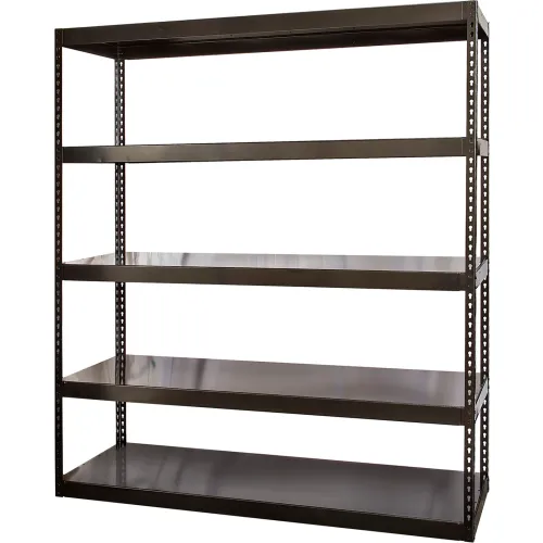 Hallowell 5 Shelf, High Capacity Waterfall Shelving, Starter, 96"W x 24"D x 84"H, Steel Deck