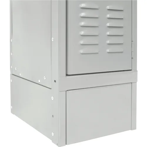 Hallowell® Closed Side Base For Locker, 1/8"W x 12"D x 6"H, Light Gray