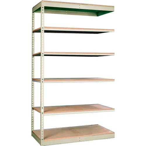 Hallowell Rivetwell 6 Shelf, Single Rivet Boltless Shelving, Add On, 48 ...