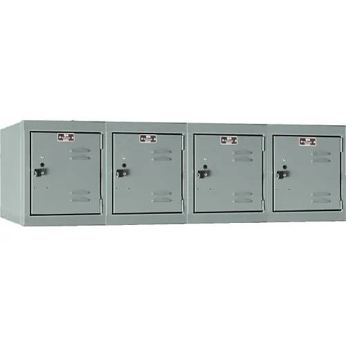 Hallowell® 1-Tier 4 Door Premium Wall Mount Locker, 48"W x 18"D x 14-3/ ...